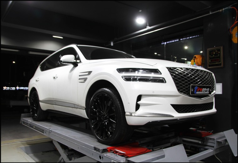 [GV80] 휠튜닝 브레이크튜닝 호크쉐이톤 22인치휠 네오테크NF8P 420mm 로터 네오테크 리어4P 조합